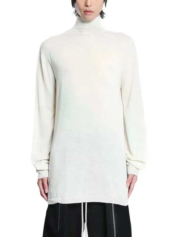 Rick Owens Wool Turtleneck Sweater - Neutrals