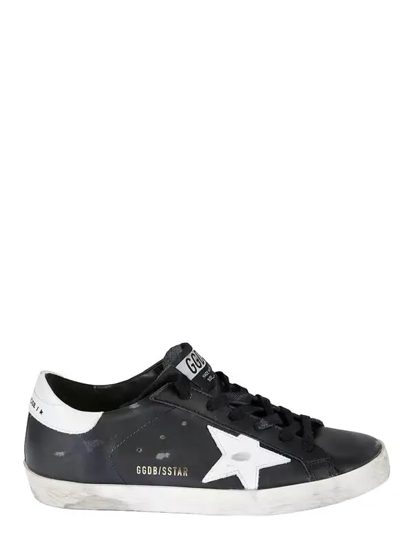 Golden Goose Super-star Appliqué Sneakers - Black
