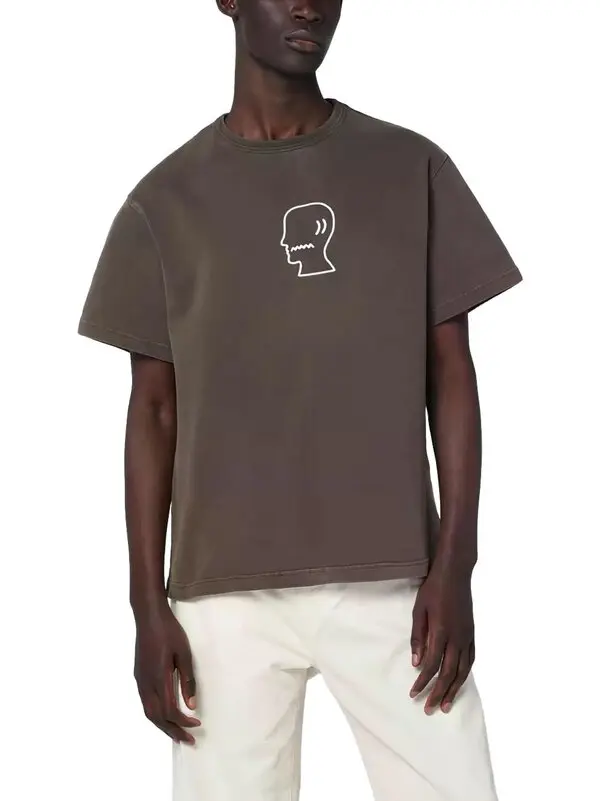 BRAIN DEAD Crew-neck T-shirt - Brown