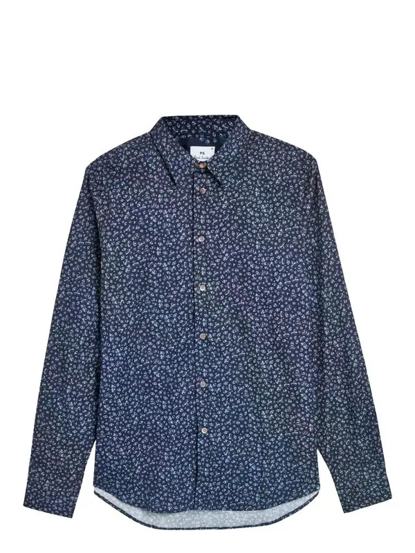 Paul Smith Oxalis Floral-print Shirt - Blue