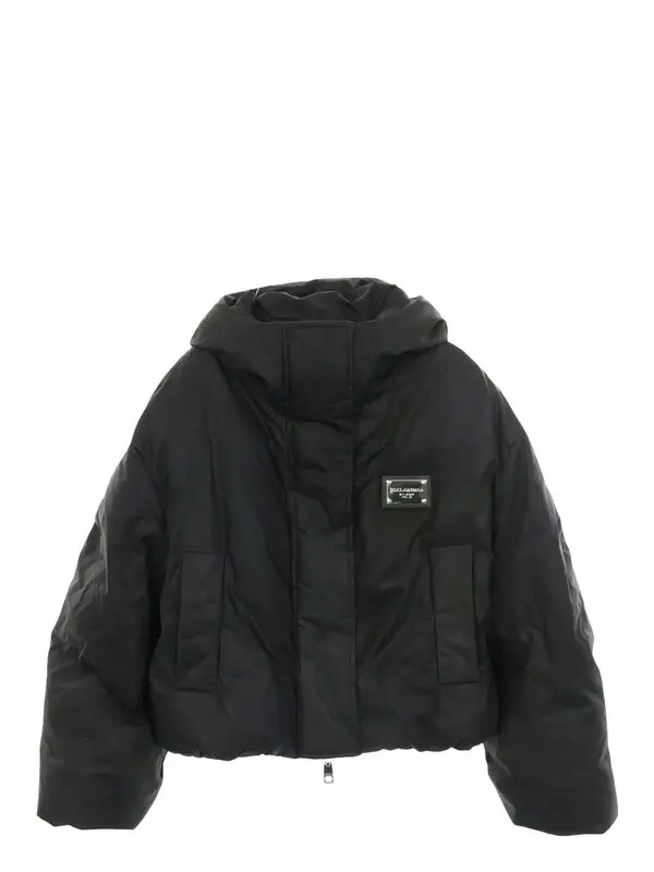 Dolce & Gabbana 2010s Hooded Batting Jacket - Black