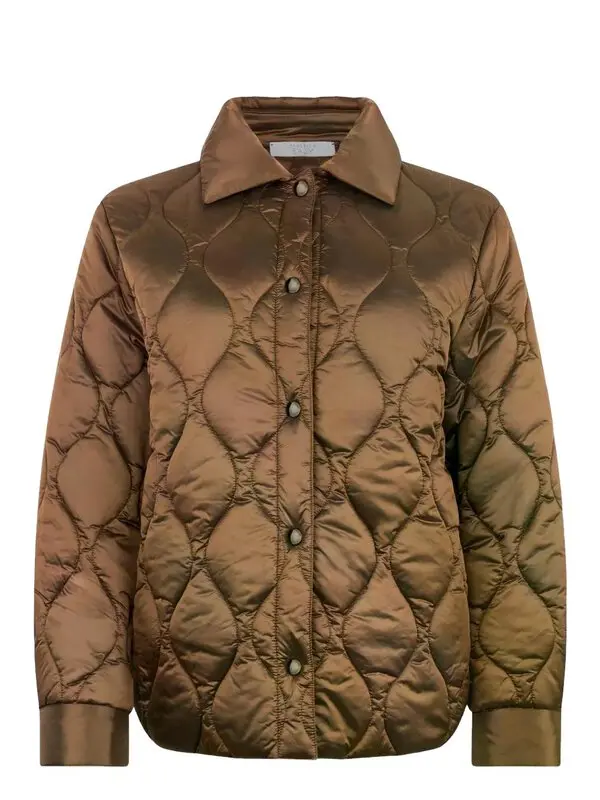 Peserico Diamond-quilted Padded Jacket - Brown