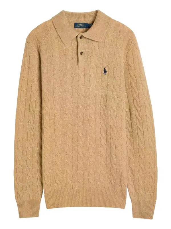 Polo Ralph Lauren Cable-knit Polo Sweater - Neutrals