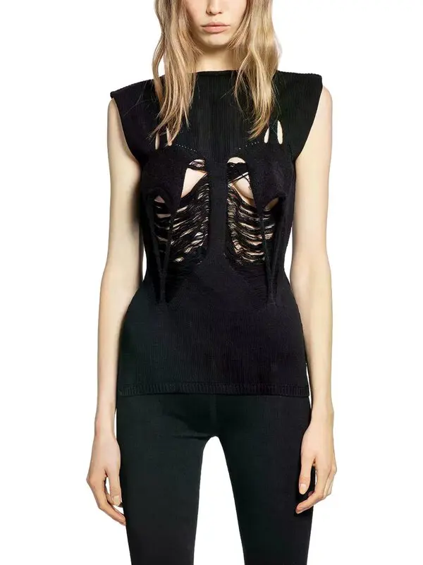 Rick Owens Tanja Distressed Top - Black