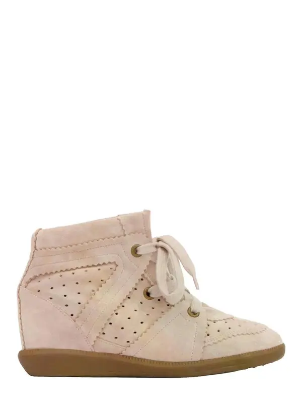 Isabel Marant 50mm Scalloped Perforated Bobby Sneakers - Pink