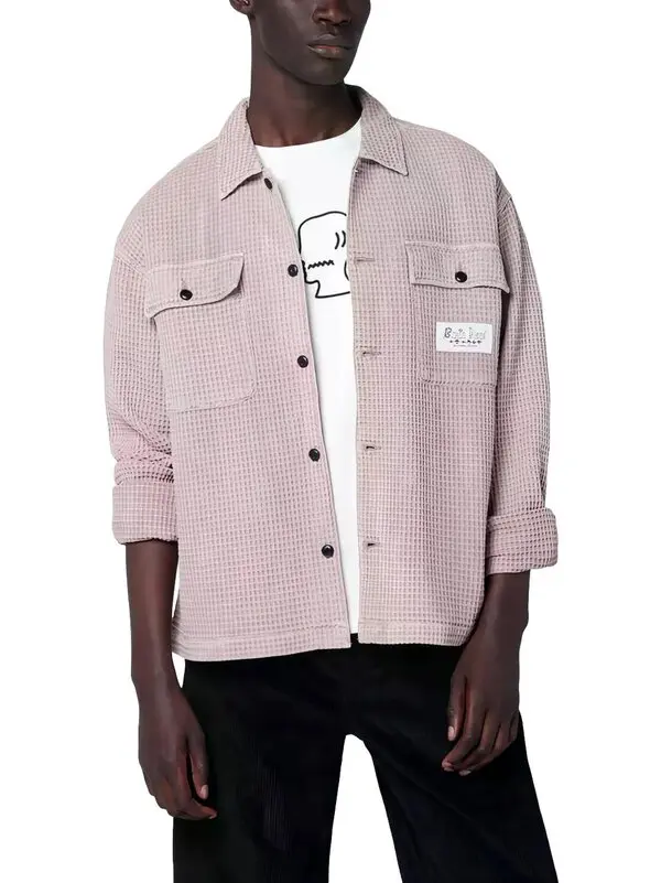 BRAIN DEAD Textured Pocket Casual Shirt - Pink
