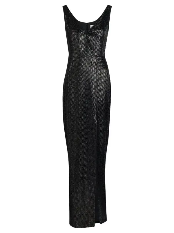 Roland Mouret Draped-neck Sleeveless Maxi Dress - Grey