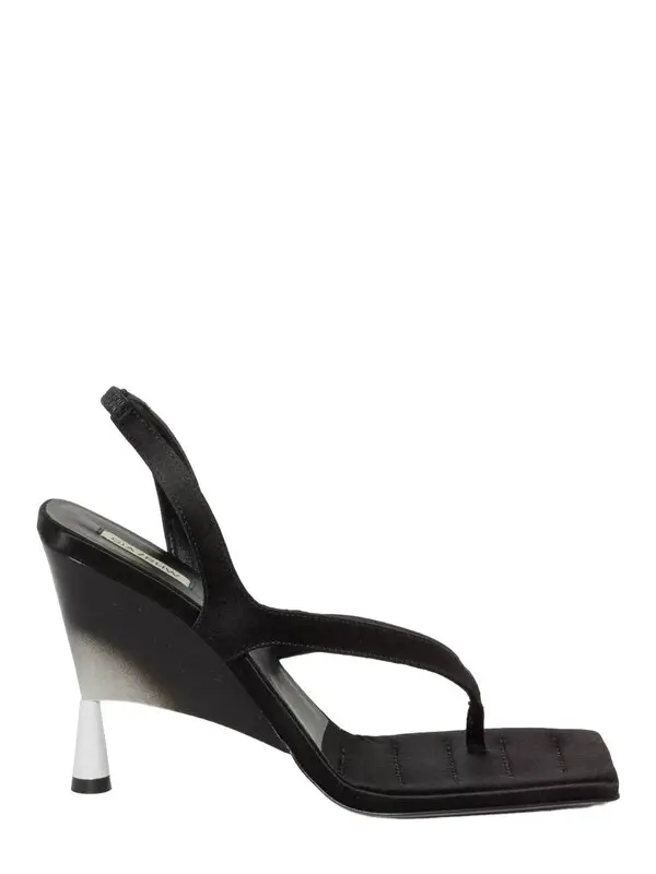 GIABORGHINI Square-toe Slingback Sandals - Black