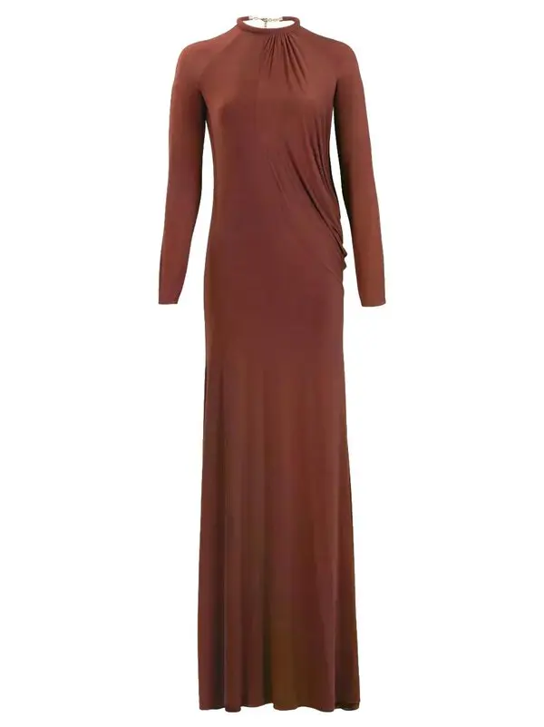 Silvia Tcherassi Lais Draped Maxi Dress - Brown