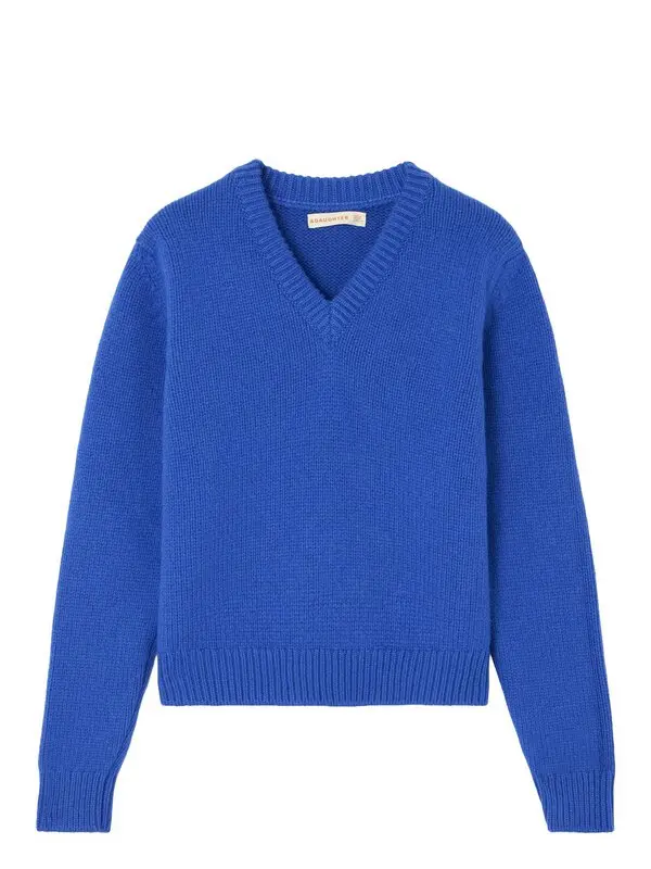 Daughter Glenn Ribbed Wool Sweater - Blue