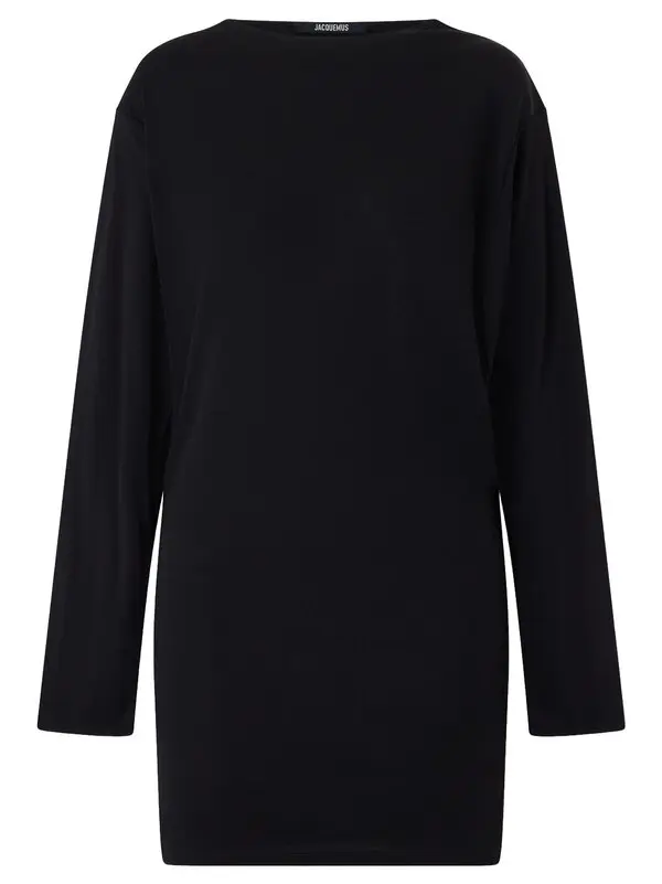 Jacquemus The Mistral Open-back Mini Dress - Black