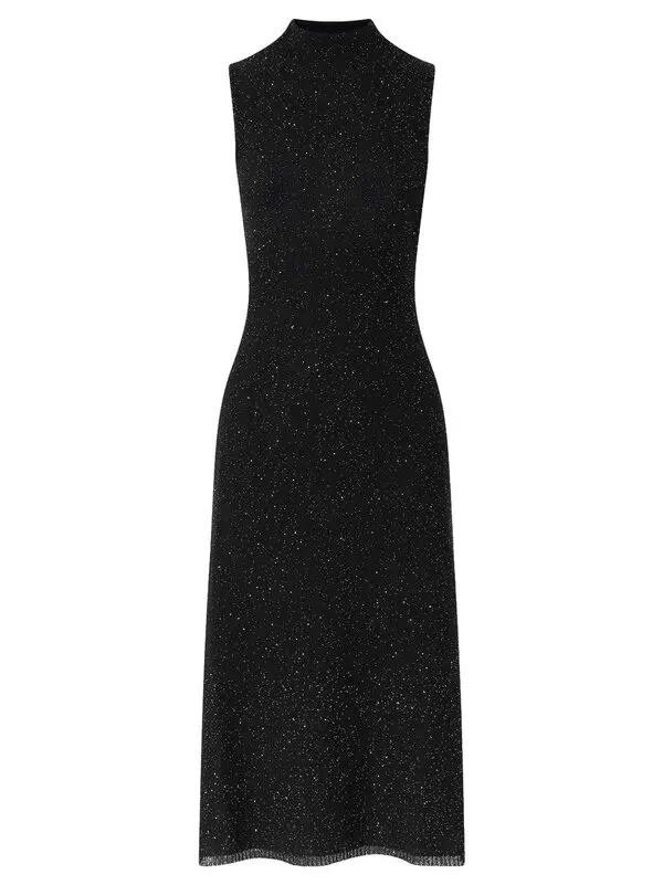 Altuzarra Marian Knitted Halterneck Midi Dress - Black