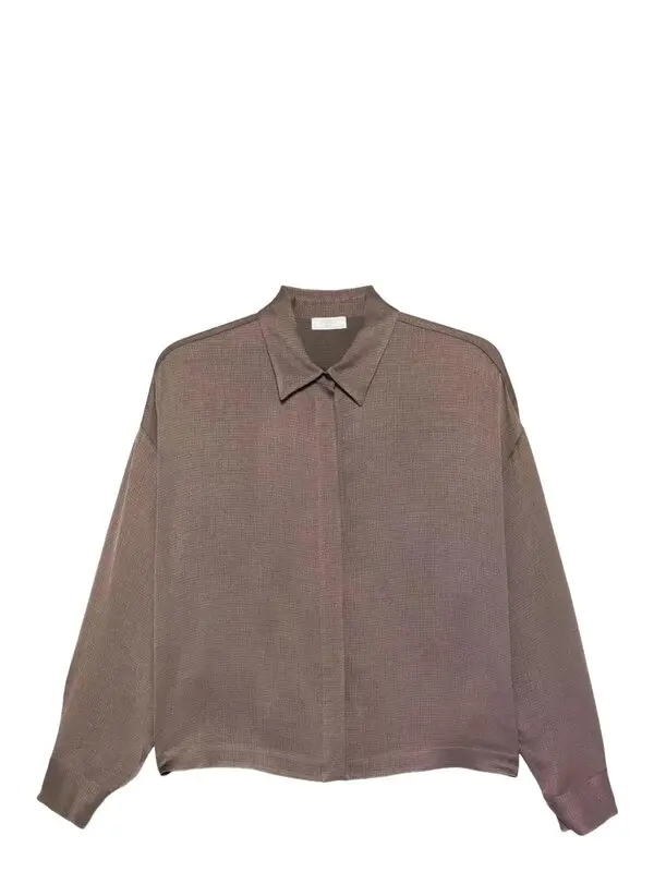 Peserico Textured Shirt - Brown