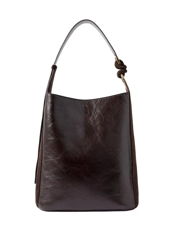 ANYA HINDMARCH Ringo Textured-leather Tote - Brown