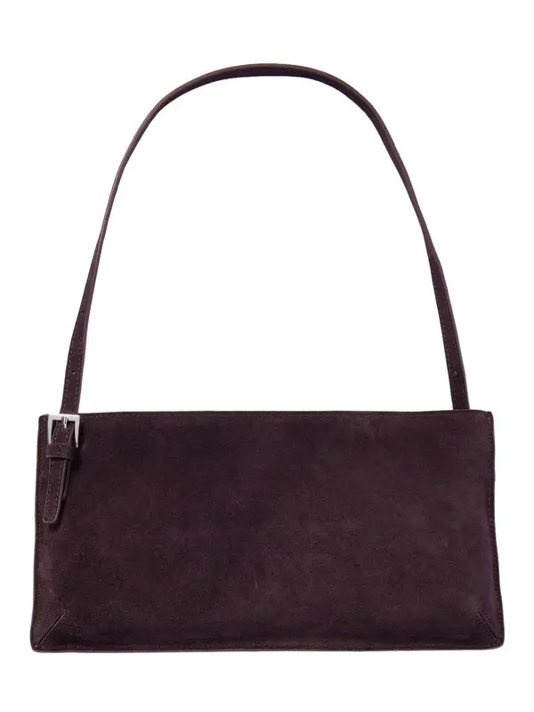 ST. AGNI 90s Suede Shoulder Bag - Brown