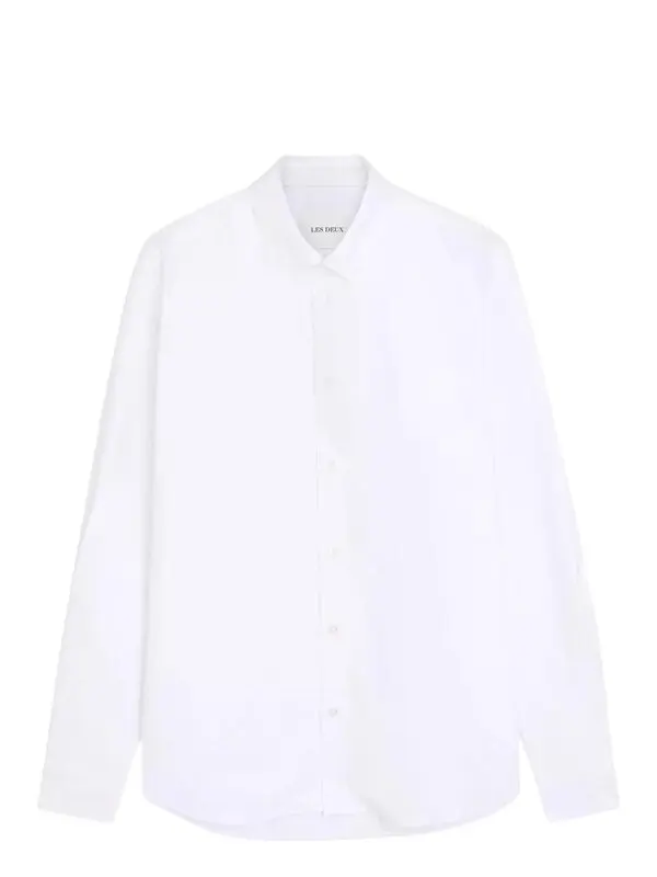 LES DEUX Konrad Oxford Button Shirt - White