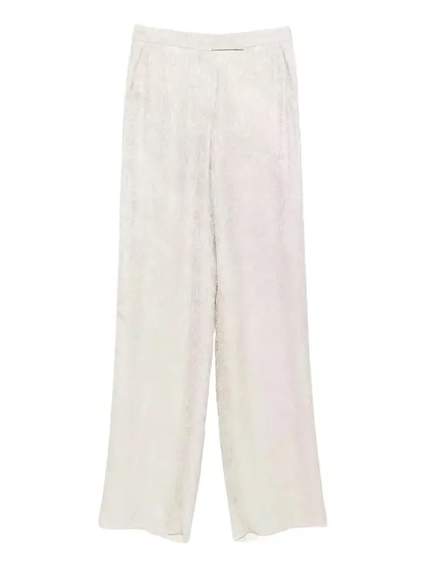 Emporio Armani Textured Trousers - Neutrals