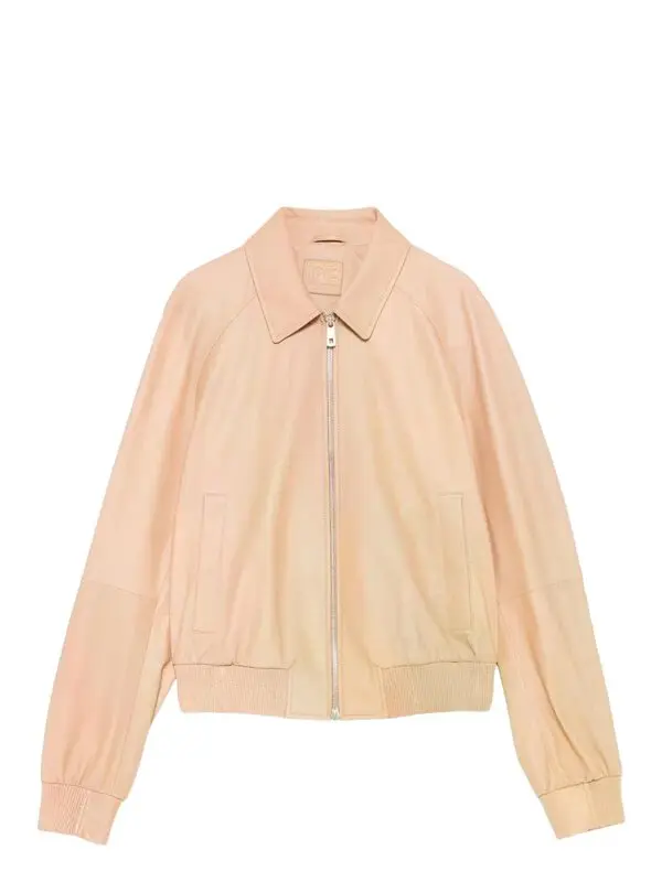 DESA 1972 Zipped Leather Jacket - Neutrals