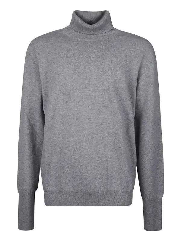 BALLANTYNE Roll-neck Metallic Sweater - Grey