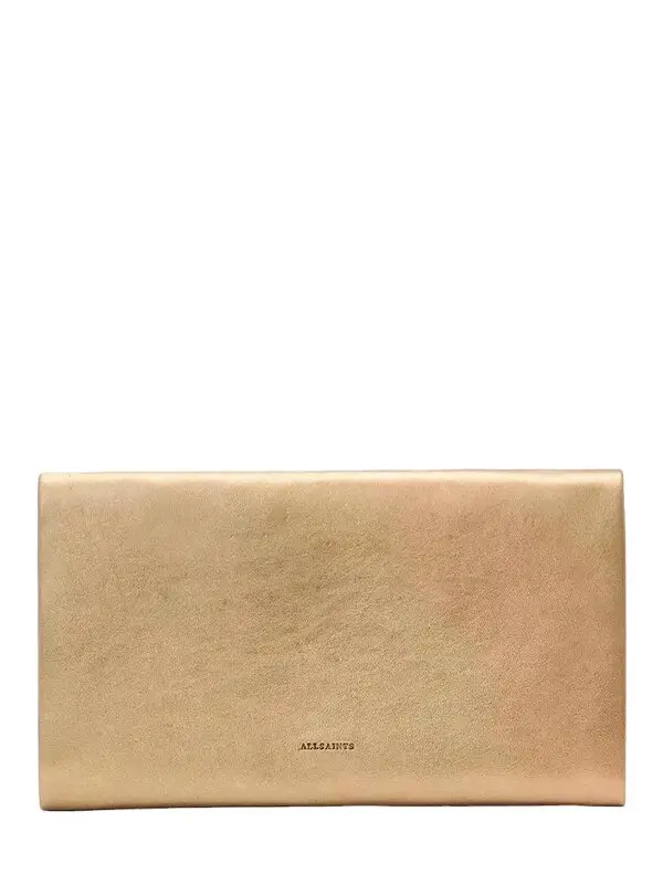 ALLSAINTS Harluna Embossed-logo Clutch - Gold