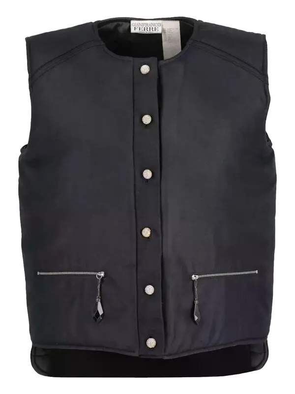 Gianfranco Ferre Gem-button Gilet - Black