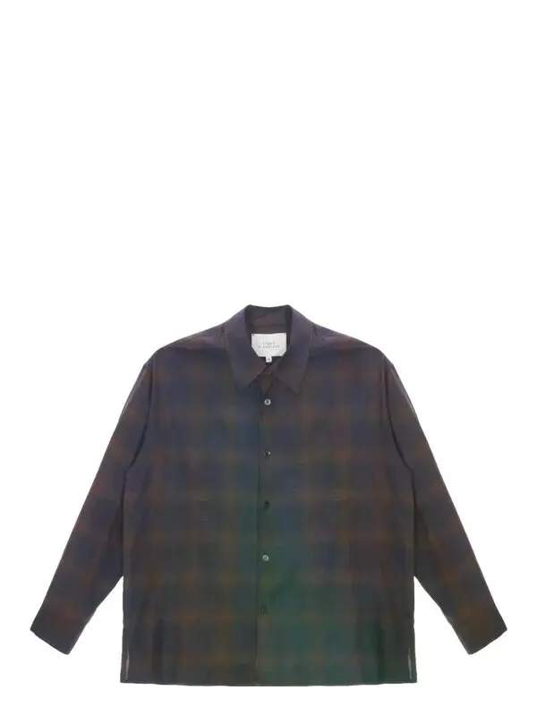 Studio Nicholson Checked-pattern Shirt - Blue