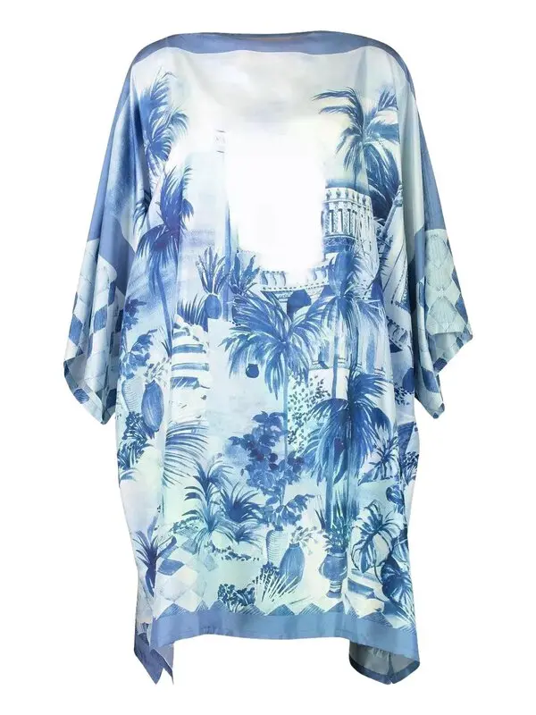 Rani Arabella Printed Kaftan - Blue