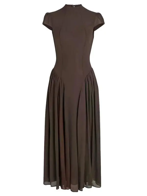 REFORMATION Maven Mock-neck Midi Dress - Brown