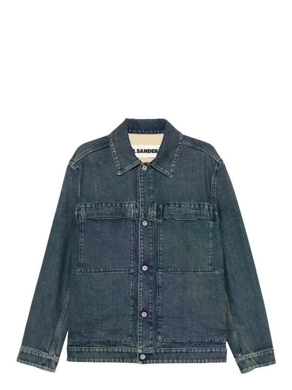 JIL SANDER Button Pocket Denim Jacket - Blue
