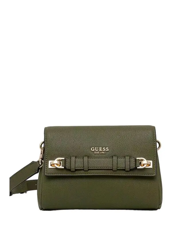 Guess Logo-lettering Shoulder Bag - Green