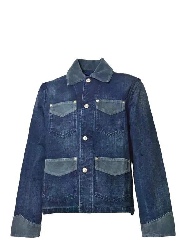 WALES BONNER Sierra Buttoned Jacket - Blue