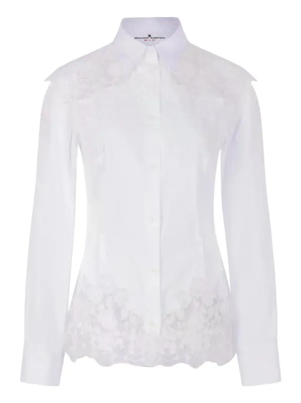 Ermanno Scervino Lace-detail Shirt - White