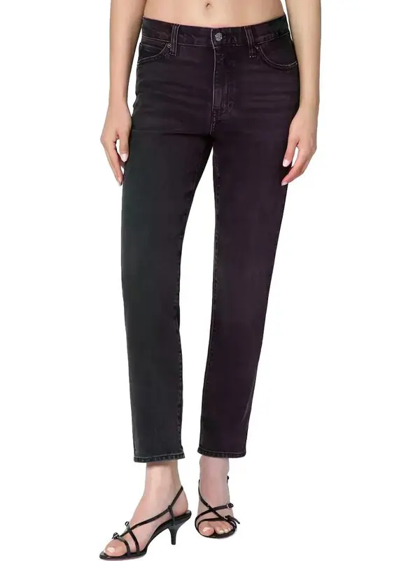 FRAME Straight-leg Mid-rise Jeans - Black