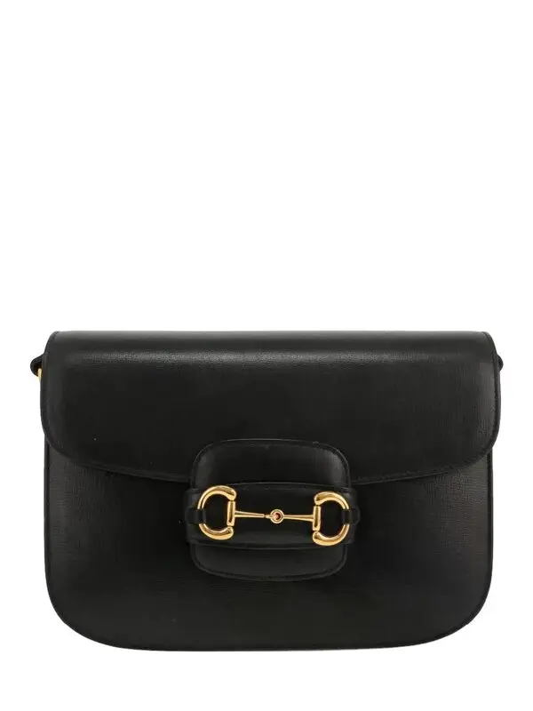 Gucci 2020 Horsebit 1955 Leather Shoulder Bag - Black