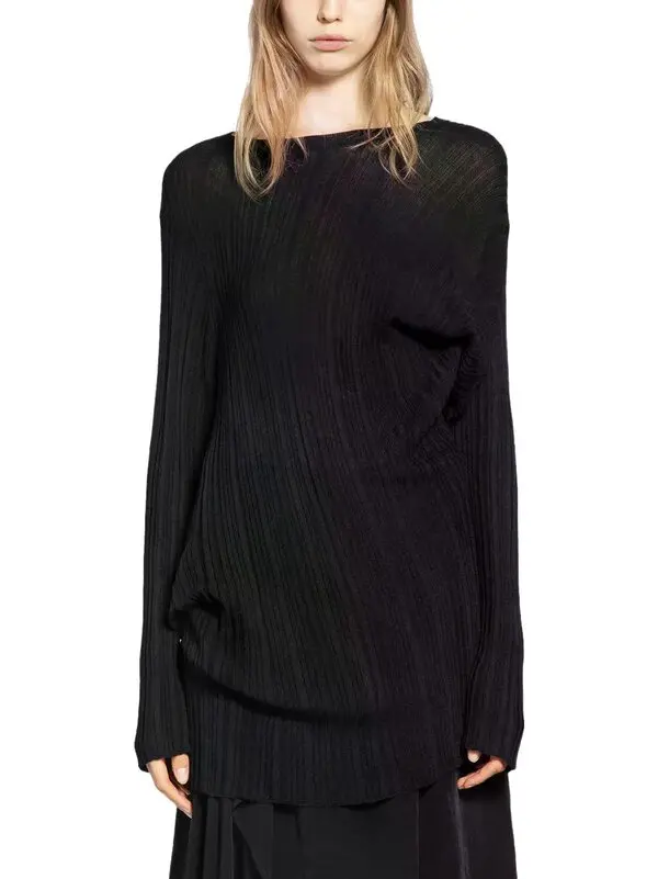 Yohji Yamamoto Tuck Detail Blouse - Black