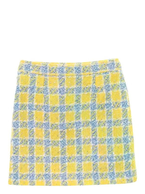 Gucci 2010s Checked Mini Skirt - Yellow