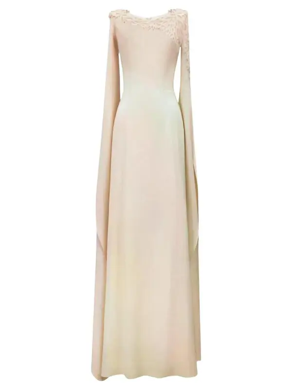 GEMY MAALOUF Beaded-neckline Gown - Neutrals