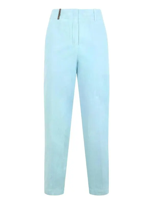 Peserico High-waisted Wide Leg Trousers - Blue