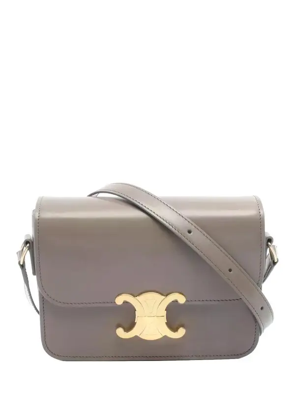 Celine 2020s Triomphe Shoulder Bag - Grey