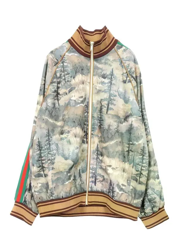 Gucci X The North Face Forest-print Jacket - Yellow