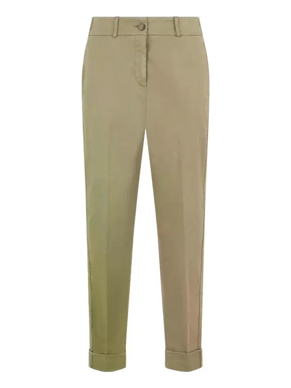Peserico Turn-up Hem Trousers - Green