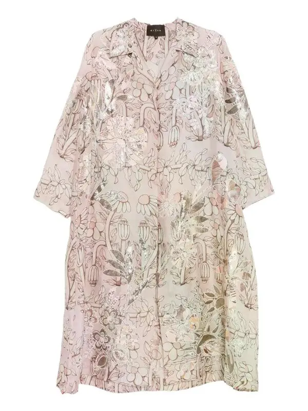 Biyan Floral-print Coat - Pink