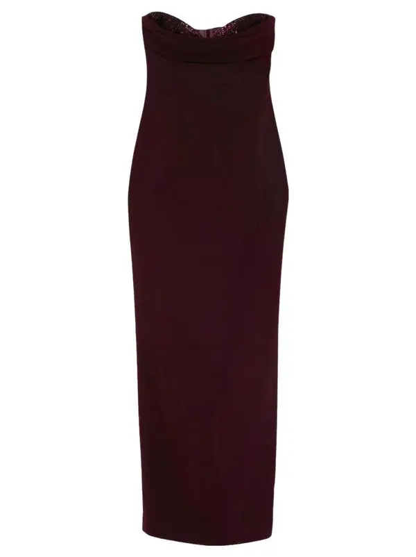 Roland Mouret Sweetheart-neck Strapless Maxi Dress - Red