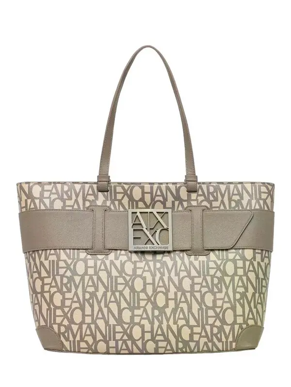 Armani Exchange Patterned Tote Bag - Neutrals