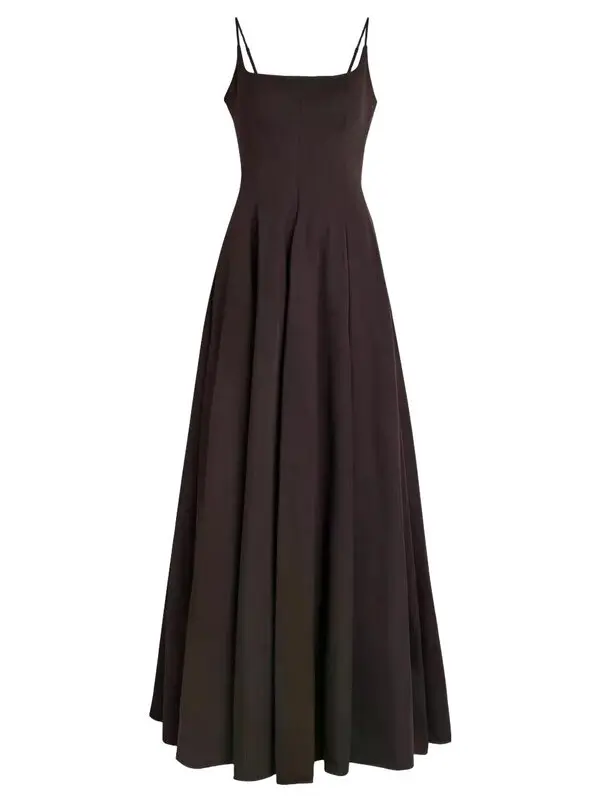 Staud Joy Square-neck Maxi Dress - Brown
