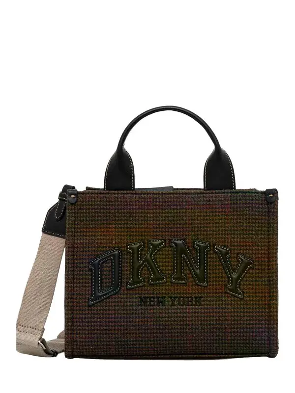 Dkny Check-patterned Tote Bag - Brown