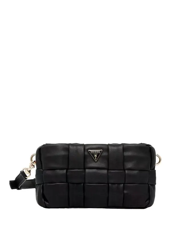 Guess Marion Braided Shoulder Bag - Black