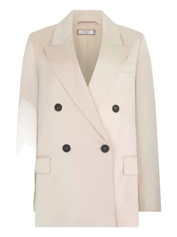 Peserico Double-breasted Blazer - Neutrals