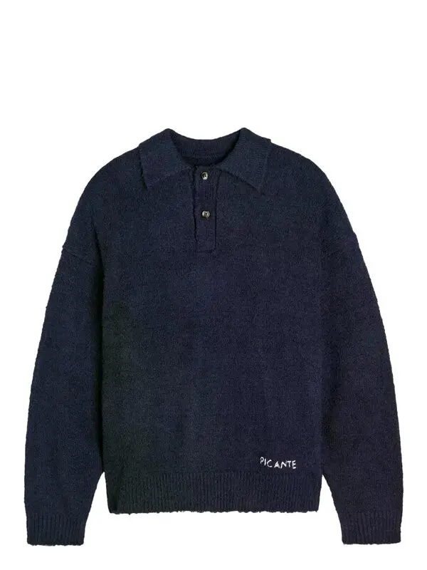 PICANTE Logo-embroidered Sweater - Blue