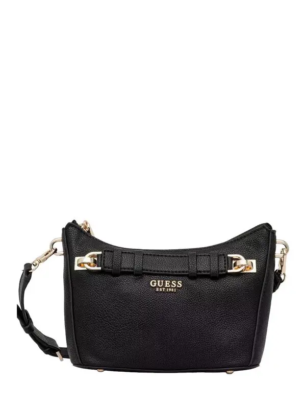 Guess Logo-lettering Shoulder Bag - Black